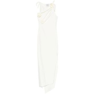 Coperni Femme, Robes, Blanc, Taille: 42 FR Robe Maxi Asymétrique à Fleur