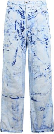 Heron Preston Homme, Jeans, Bleu, Taille: W30 Pantalon Carpenter en toile Overdyed Spray