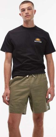 Rhythm Classic Jam - Short en lin m&eacute;lang&eacute; - Olive-Vert