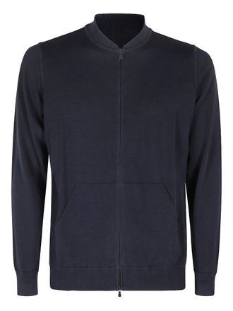 FILIPPO DE LAURENTIIS Cardigan mit Rei&szlig;verschluss - Blau