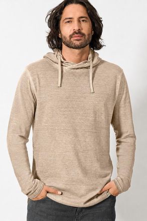 Hempage Hempage Herren vegan Kapuzen Langarmshirt Shitake Braun