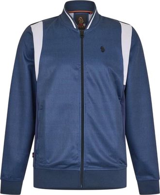 Luke Sweatshirt f&uuml;r Herren, Mit Kragen (Marine/Wei&szlig;)