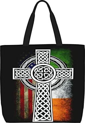 Generic Sac Fourre-Tout Irlande Irlandais Sac &Agrave; Provisions En Toile Pliable Lavables Sacs &Agrave; Main, Pour Filles, Femmes, Tous Les Jours, Shopping