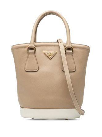 Prada sac seau Saffiano (2010-2025) - Marron
