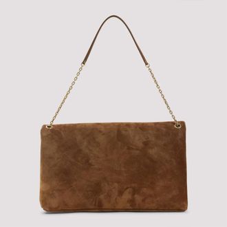 Saint Laurent Hobo Bags - Brown Suede Shoulder Bag With Envelope Flap - Gr. unisize - in Rot - f&uuml;r Damen