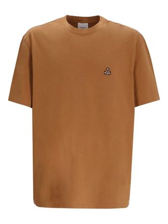 Isabel Marant t-shirt brodé Hugo en coton - Marron