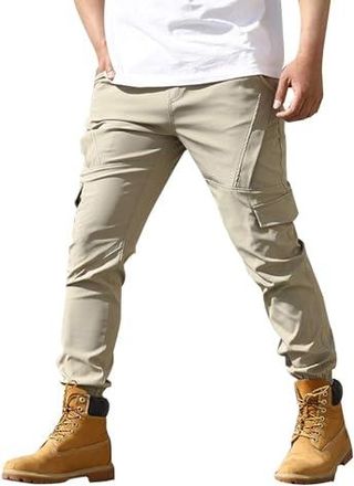 Generic Pantalon cargo tactique pour homme - Tissu extensible - Ripstop - Coupe ajust&eacute;e - Avec poches - Coupe d&eacute;contract&eacute;e - L&eacute;ger - Pour la randonn&eacute;e, le tra