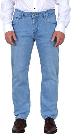 Adam Hellblaue Jeans Herren Regular Fit - Perfekt passende Jeans Straight Herren Hose mit geradem Bein