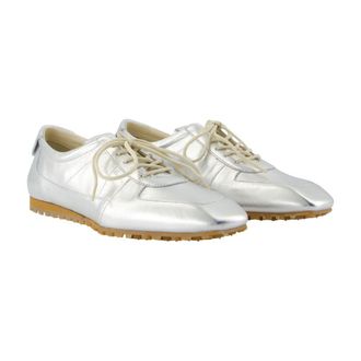 Aeyde Womens Uma Flat Silver Calfskin