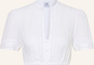 Hammerschmid Hammerschmid Dirndlbluse Barbara Aus Leinen weiss