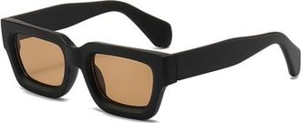 Generic Petites lunettes de soleil rétro pour homme et femme - Monture épaisse - Protection UV400 - Vert léopard - Taille unique 2026