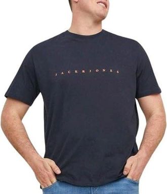 Jack & Jones Femme Jjestar JJ Tee Noos Pls Chemise, Bleu Fonce, 4XL Grande Taille EU