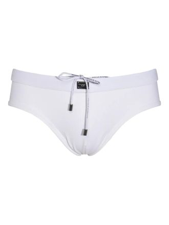 Dolce & Gabbana maillot de bain à plaque logo - Blanc