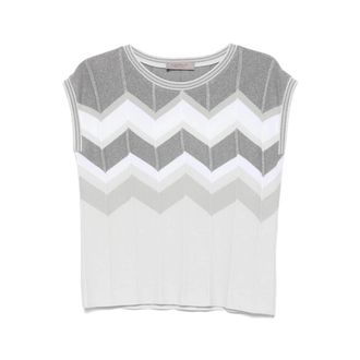 D.exterior Metallic Chevron-Strickweste - - Knitwear - Herren - Grau - L