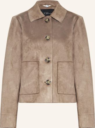 s.Oliver Black Label S.Oliver Black Label Kastenjacke In Lederoptik braun