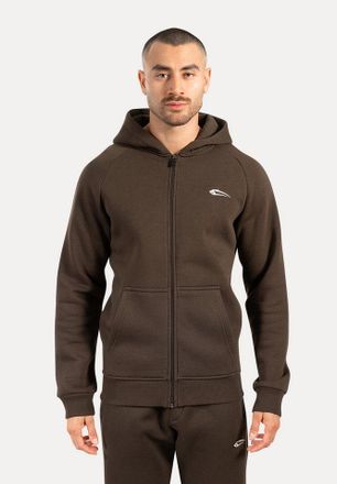 Smilodox Kapuzenstrickjacke Yassin, Zip Hoodie mit Logo, leicht &uuml;berschnittene Schultern Kapuzenpullover weicher hochwertiger Stoff sportlicher Hoody Alltag