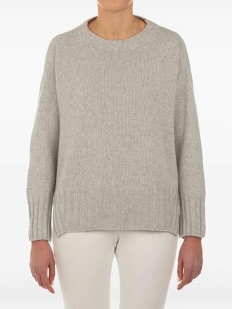 Le Tricot Perugia pull en laine à ourlet nervuré - Gris