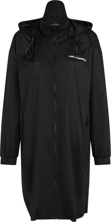 Karl Lagerfeld Verstaubarer Regenmantel mit Kapuze - Schwarz