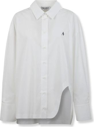 The Attico Femme, Blouses et Chemises, Blanc, Taille: 38 FR Logo Cotton Shirt