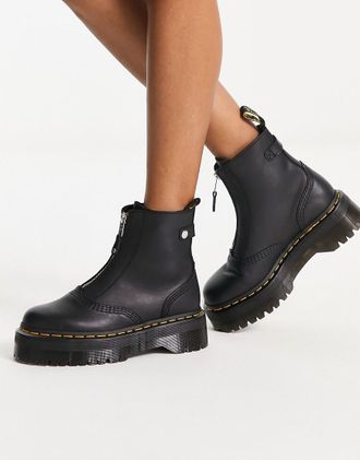 Dr. Martens Jetta - Stiefeletten in Schwarz mit Rei&szlig;verschluss
