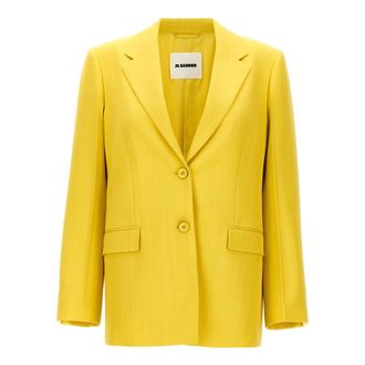 Jil Sander Einreihiger Blazer - - Jackets - Damen - Gelb - M