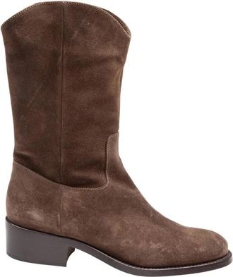 AGL Stiefel - Fergus Suede Ankle Boot In Forest Green - Gr. 38 (EU) - in Grau - f&uuml;r Damen