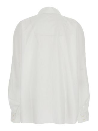 SoSUE Womens Shirt Antonia White Cotton Blouses