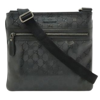 Gucci Pre-owned Sac bandouli&egrave;re GG Imprim&eacute; PVC/Cuir - unisex - Pre-owned - Noir - Taille: ONE Size