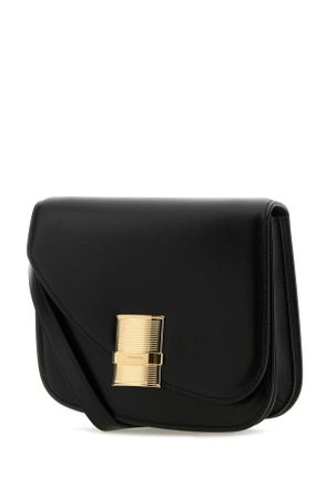 Ferragamo Womens Black Leather Crossbody Bag Neronero Borse A Tracolla