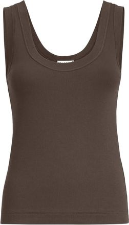 Brunello Cucinelli ribbed top - Braun