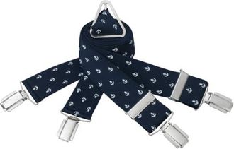 Lindenmann braces men navy X-shape adjustable Made in Germany, Gr&ouml;&szlig;e/Size:110, Farbe/Color:bleu