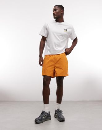 The North Face Class V Pathfinder - Shorts in Orange mit elastischem Bund, 5 Zoll Schrittl&auml;nge