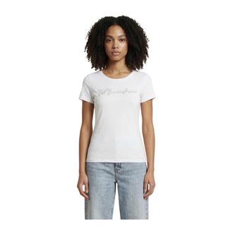 Emporio Armani Bedrucktes T-Shirt mit kurzen &Auml;rmeln und Rundhalsausschnitt - - Tops - Damen - Wei&szlig; - XS