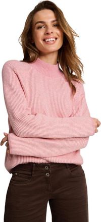 Tom Tailor Strickpullover H rosa,Casual,Baumwolle,Unifarben,Rundhals,Langarm,Regular Fit
