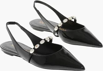 Stuart Weitzman Patent Leather Slingback Ballet Flats EMLIA size 36,5