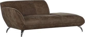 Loftscape home24 Recamiere Astley Braun/Nougat Echtleder 200 x 83 x 100cm Armlehne davorstehend links Modern