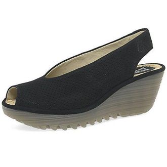 FLY London Femme Yazu736fly Escarpins Bride Arriere, Noir (Black (Crystal Sole) 027), 38 EU