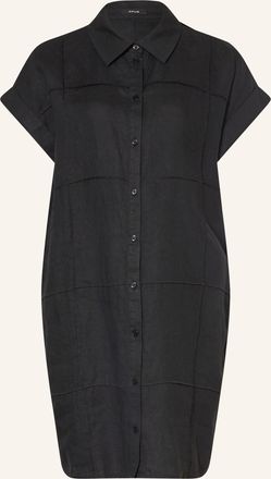 OPUS Hemdblusenkleid Welina Aus Leinen schwarz