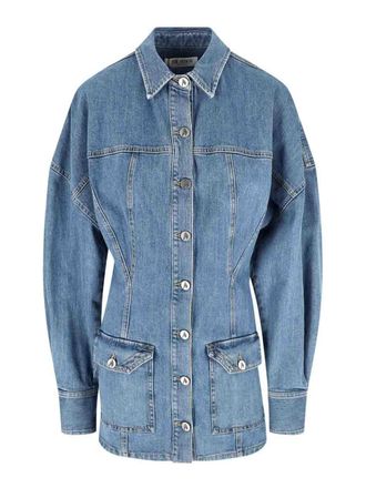 The Attico Robe Courte - Bleu