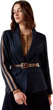 Ariat Womens Dornie Wool Blazer Long Sleeve in Navy, Size X-Large, by Ariat