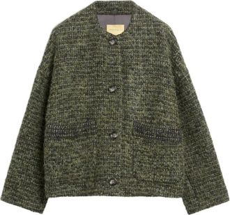 Momoni Femme, Vestes, Vert, Taille: 42 FR Giacca Mosara