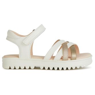 Geox JUNIOR J SANDAL CORALIE GIR SANDALS WHITE/PLATINUM 37_EU