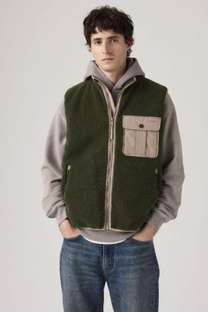 Levi's Gilet Sherpa Joonie - Homme - Vert / Deep Depths - M
