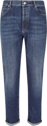 Brunello Cucinelli Homme, Jeans, Bleu, Taille: L Jeans Slim Fit Coupe Droite