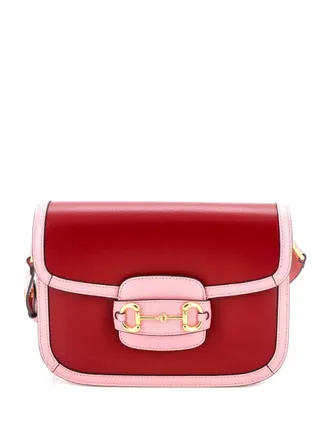 Gucci Horsebit 1955 Leather Small shoulder bag - Rouge