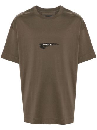 Givenchy t-shirt en coton &agrave; imprim&eacute; Wings - Vert