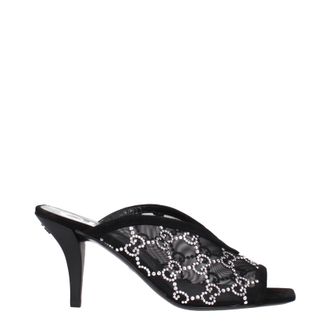 Gucci Femmes Sandales Tissu Noir