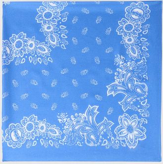 Maje Carr&eacute; En Soie &Agrave; Imprim&eacute; Bandana - Bandana Bleu Ciel - Maje