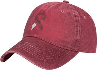 Generic Casquettes Sports,Ruban De Sensibilisation Bordeaux,Respirant Casquette De Sport Anti UV Chapeau De Soleil pour Homme Outdoor Adulte