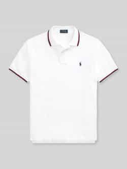Polo Ralph Lauren Regular Fit Poloshirt aus reiner Baumwolle mit Kontraststreifen